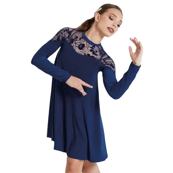 Weissman | Dresses | Dance Costume Weissman 2292 Medium Adult Navy Blue ...